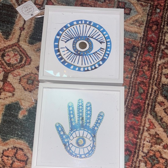 Art | Mystical Blue Eye And Hand Art Set | Poshmark
